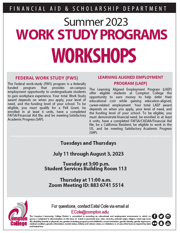 Financial Aid Workshops